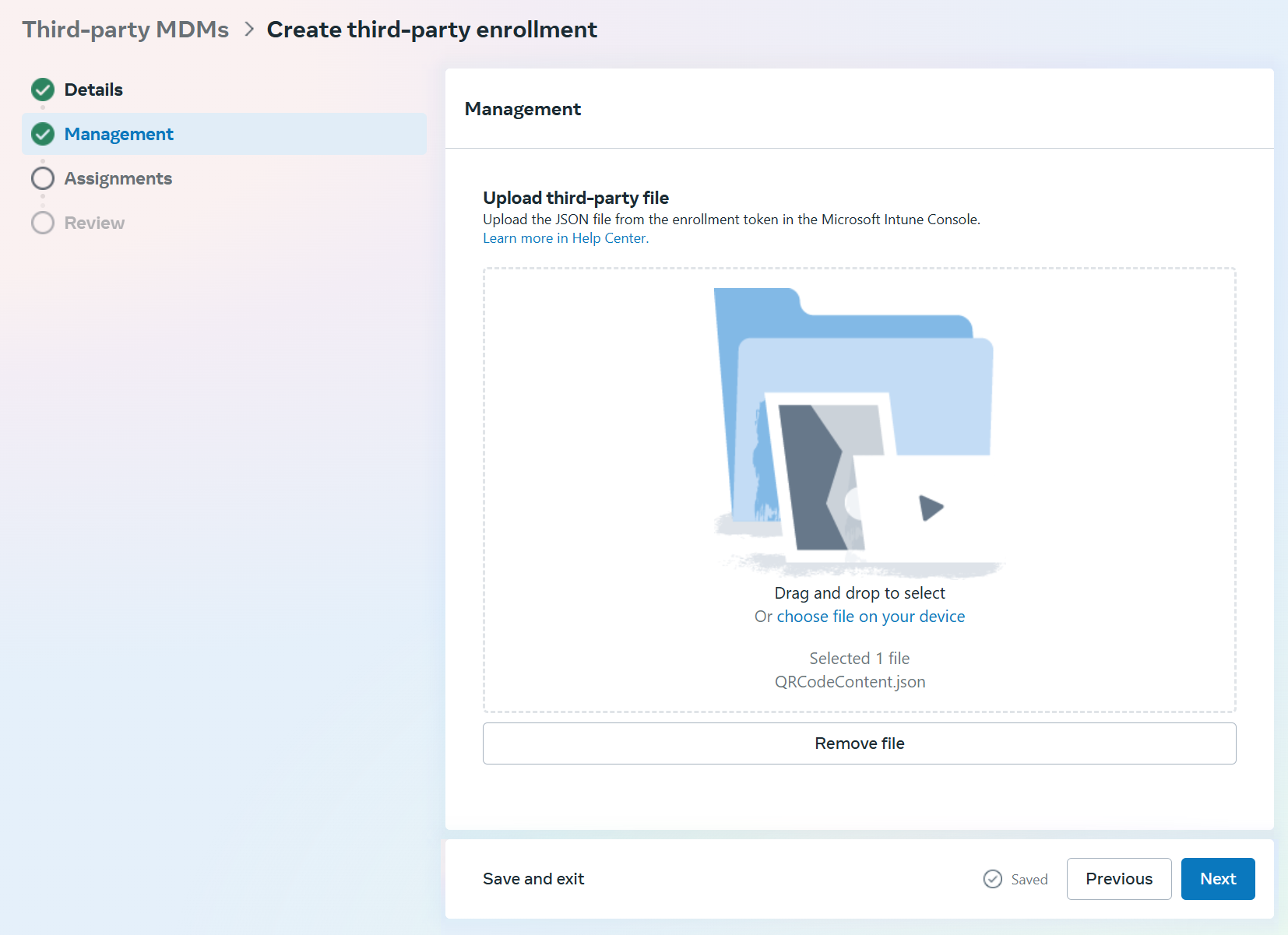Intune - Meta Device Enrollment – realworld one Support Portal