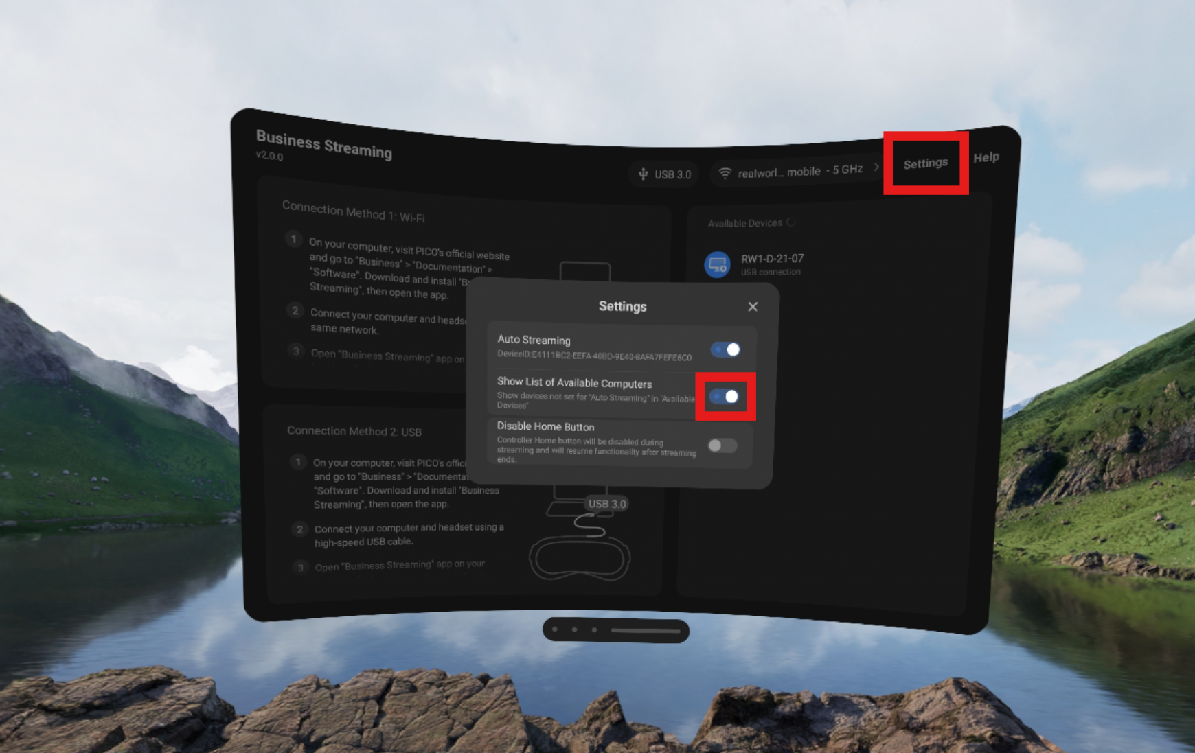 PICO 4 Ultra Enterprise - Connected to a PC – realworld one Support Portal